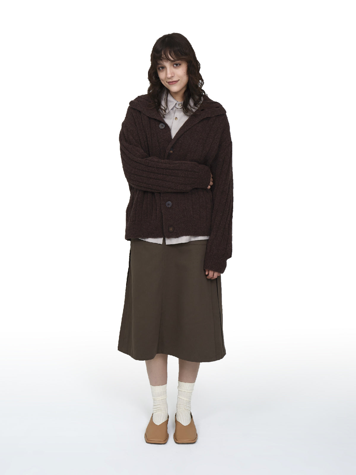 CHESTNUT BROWN WOOL SWEATER